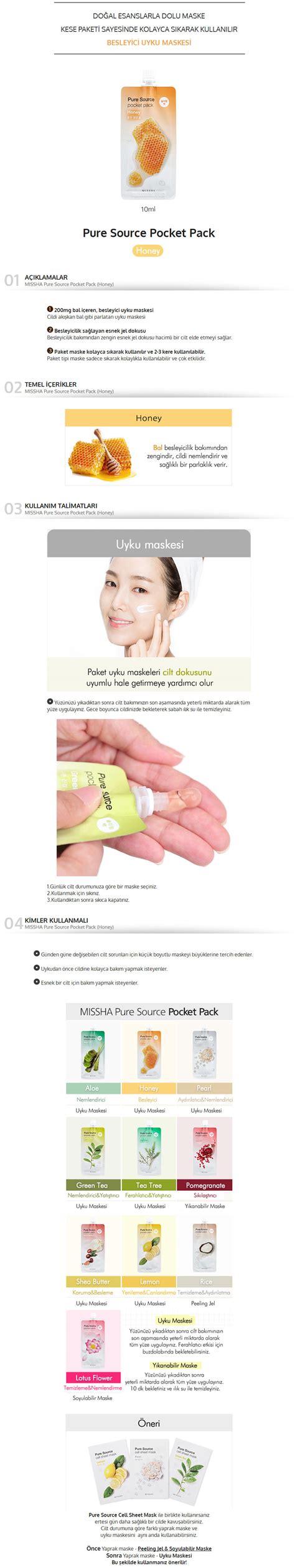 Missha Pure Source Pocket Pack (Honey) Fiyatı - Taksit Seçenekleri