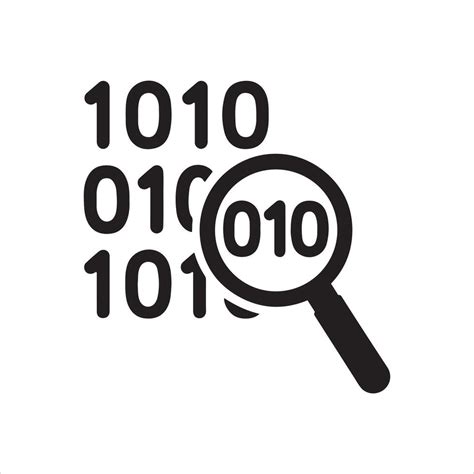 Magnifying Glass Examining Binary Code Data 67346495 Vector Art At Vecteezy
