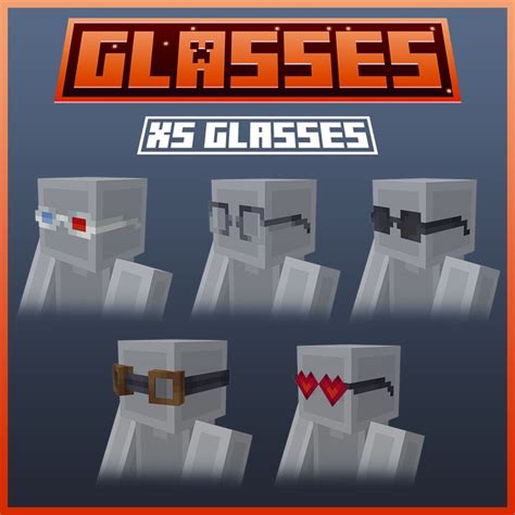 Minecraft Glasses Pack Blockbench Models Cosmetics In 2025 Minecraft Mods Minecraft Pack