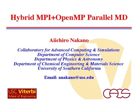 Hybrid Mpiopenmp Parallel Mdword文档在线阅读与下载无忧文档