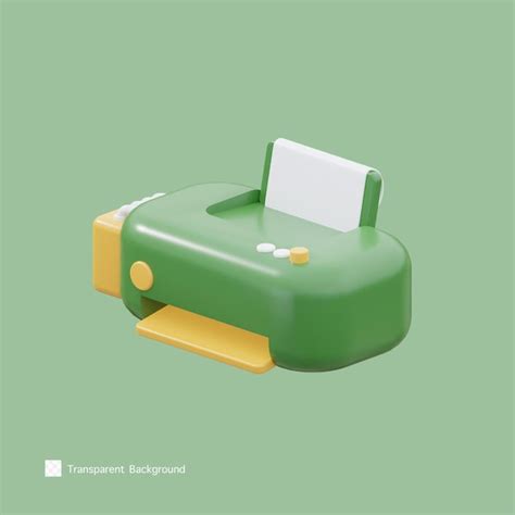 Premium Psd Printer Icon 3d Rendering Illustration