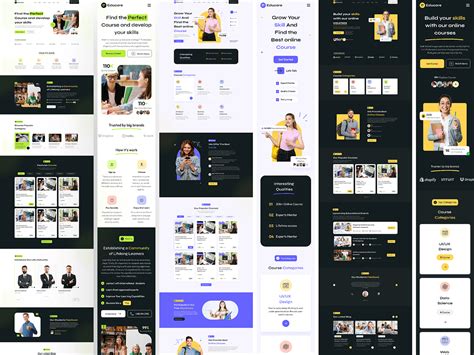E Learning Education Website UI Design Kits Behance