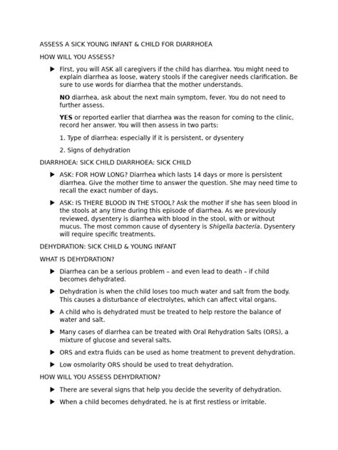 Imci Diarrhea And Fever 10282024 Pdf Malaria Diarrhea
