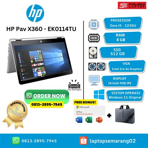 Baru Hp Pav X Ek Tu Core I U Ram Gb Ssd Gb