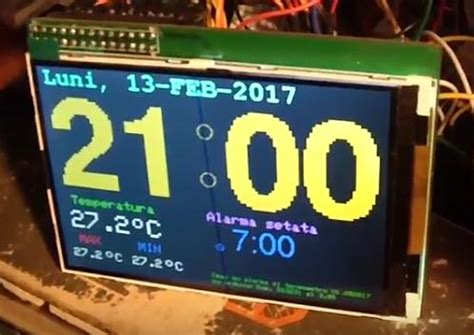 Nicu FLORICA Niq Ro Ceas Cu Termometru Cu Arduino Due Si Afisaj De 3 95 10cm 2