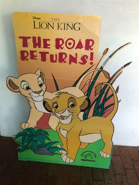 Rare Disneys The Lion King Simba Nala Cardboard Cutout Applause