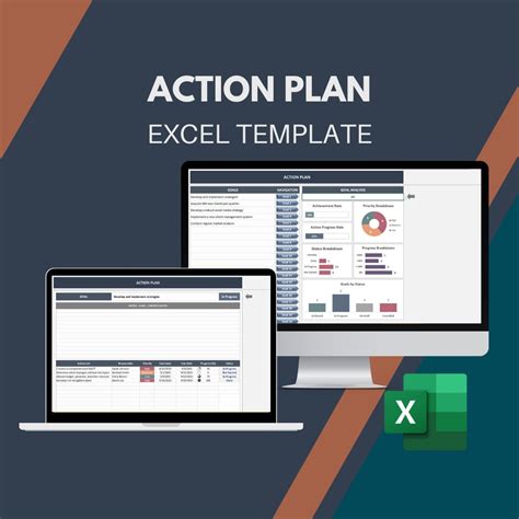 Action Plan Template Goal Setting Excel Template Goal Etsy