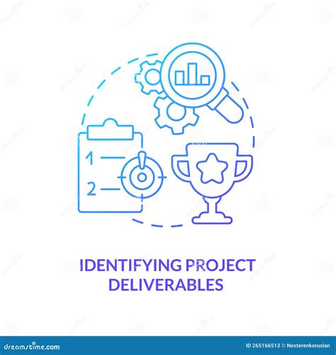 Identifying Project Deliverables Blue Gradient Concept Icon Stock Vector Illustration Of
