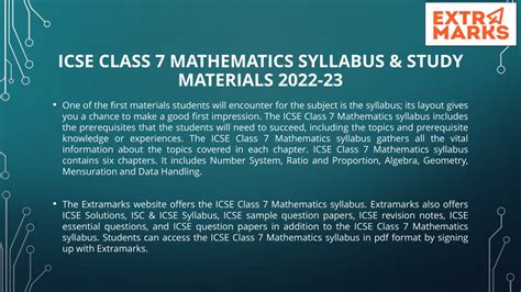 Ppt Icse Syllabus Class 7 Maths Powerpoint Presentation Free Download Id 12117095