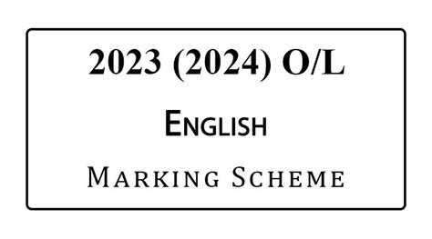 2017 Ol English Marking Scheme