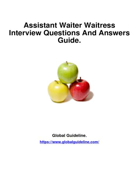 Assistant Waiter Waitress Interview Questions And Answers 72048 Pdf World Wide Web Assistant Waiter Waitress Interview Questions And Answers 72048 Pdf World Wide Web
