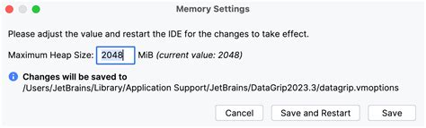 Increase The Memory Heap Of The Ide Datagrip Documentation