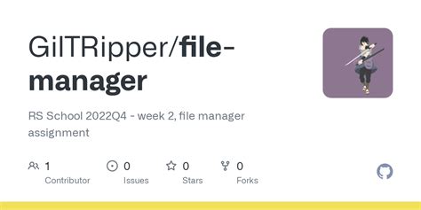 Github Giltripper File Manager Rs School Q Week File Manager Assignment
