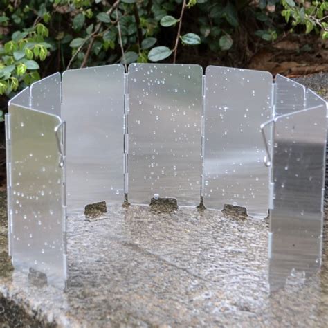 접이식 가스 스토브 바람막이 야외 요리 버너 바람 스크린 알루미늄 합금 바람 커버 9 개 Aliexpress