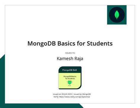 Mongodb Certification Nosql Databasedeveloper Continuouslearning