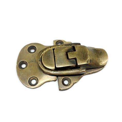 4 Solid Brass Small 212 Trunk Catch Hasp Latch For Suitcase Box Old