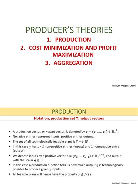 Producers Theory Pdf Production Function Linear Algebra