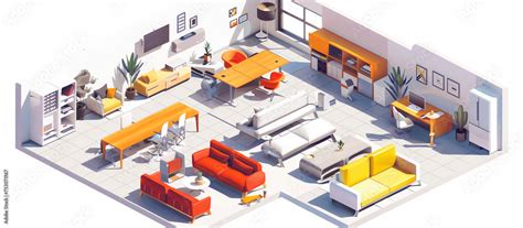 Design Concept Use Furniture Movable Partitions And Adaptable Layouts For Create Versatile