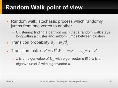 Notes On Spectral Clustering Ppt