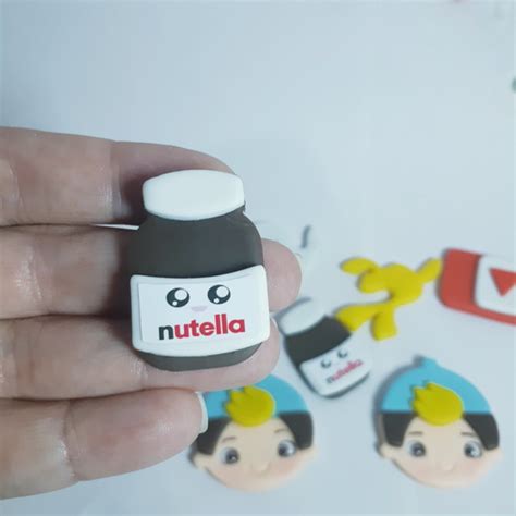 Aplique Luccas Neto Nutella Em Biscuit Elo7 Produtos Especiais