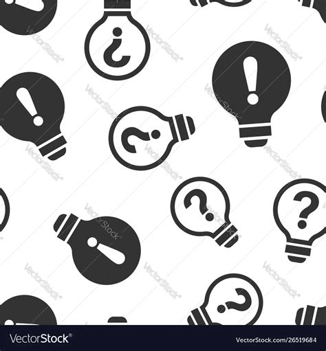 Problem Solution Icon Seamless Pattern Background Vector Image