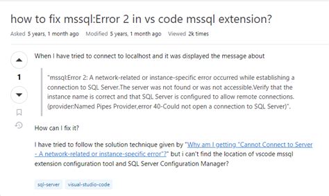 How To Fix Error 2 In Sql Serverquickly