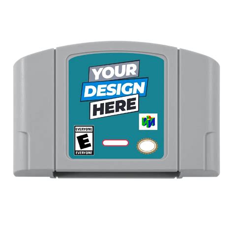 Prymall N64 Game Cartridge Shell With Custom Printed Label