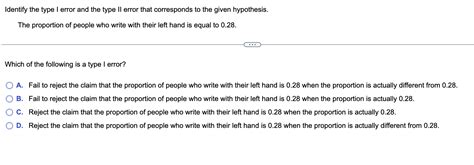 [solved] 13 identify the type i error and the type