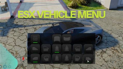 Esx Vehicle Menu For Fivem Server Esx Scripts Youtube
