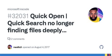 Quick Open Quick Search No Longer Finding Files Deeply Nested Within