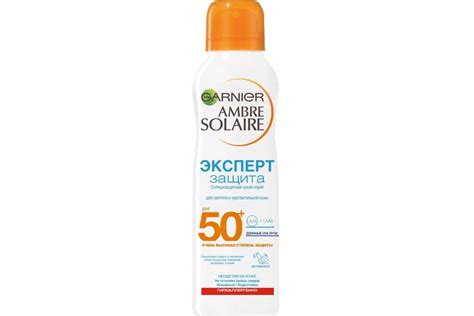 Garnier Солнцезащитный cухой cпрей Ambre Solaire, Эксперт Защита, SPF ...
