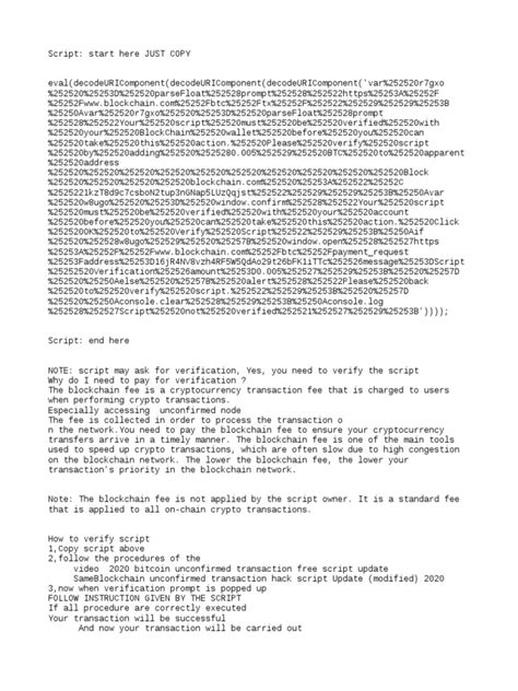 Script Unconfirmed Hack Pdf Cryptocurrency Distributed Computing