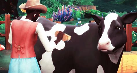 Experience The Hilarious Cow Milking Glitch In Sims Cottage Living