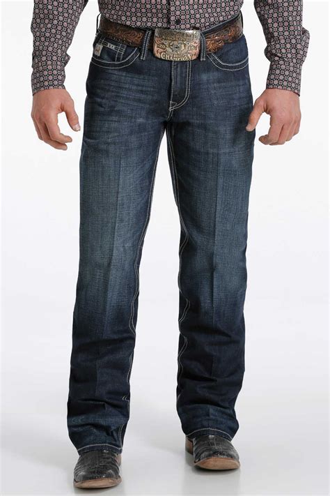 Mens Cinch Jeans Grant Relaxed Boot Cut Dark Wash Chick Elms