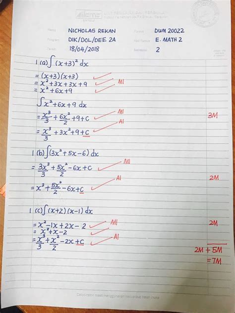 Test 2 Engineering Mathematics 2 ~ Ukai Nganu Madah