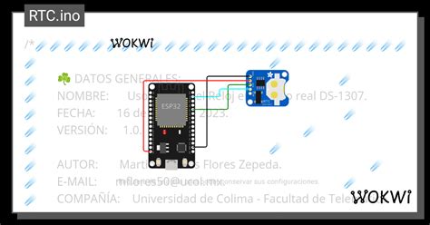 Actividad V Rtc Real Time Clock Ds1307 Wokwi Esp32 Stm32