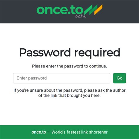 Password Protected Link Once To Docs