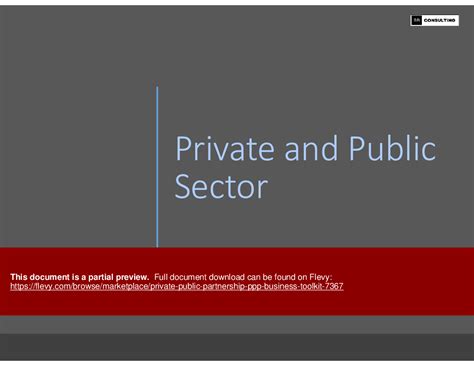 Public Private Partnership Ppp Business Toolkit Ppt Slide Deck