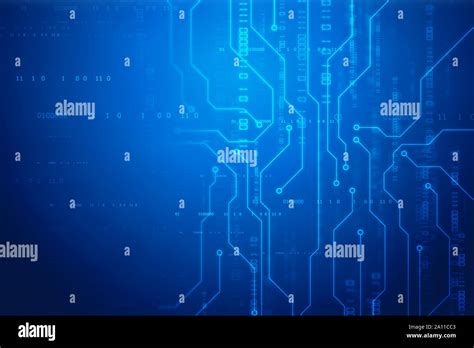 Binary Code Background Digital Abstract Futuristic Technology Background Circuit Board With