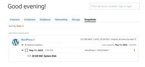 Snapshot And Restore Of Amazon Lightsail Instance To Lightsailec2