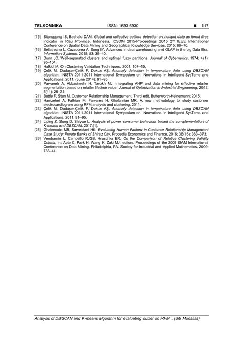 Analysis Of Dbscan And K Means Algorithm For Evaluating Outlier On Rfm Model Of Customer