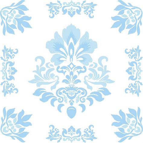 A Blue And White Floral Pattern 50091011 Vector Art At Vecteezy
