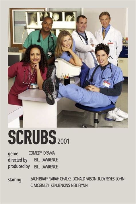 Scrubs Minimalist Movie Poster Scrubs Tv Shows Movie Card Good Movies