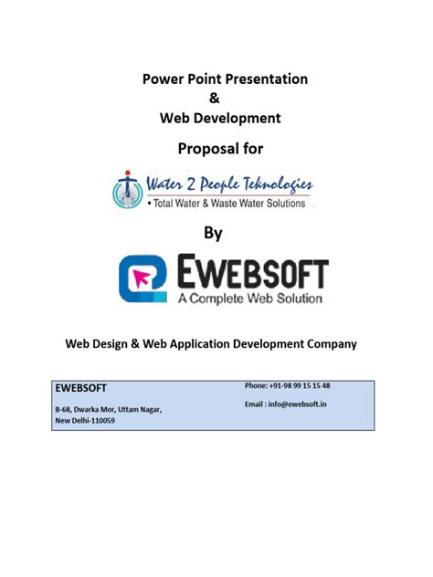 Power Point Presentation And Web Development Quotation For W2p Pdf World Wide Web Internet And Web