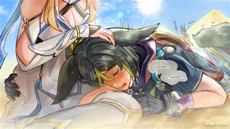 Lumine And Tighnari Genshin Impact Drawn By Shikacchin Danbooru