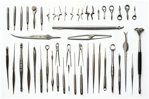 Premium Ai Image Surgical Instruments Isolated On White Background