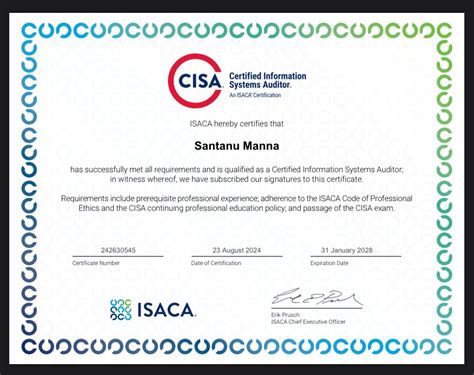 Santanu Manna On Linkedin Finally Cisa Aaditya Parameswaran Aditya Sethia Thank You Both For