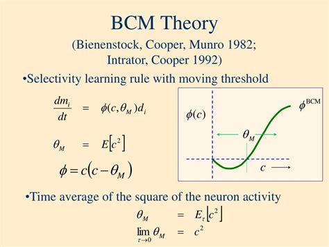 Ppt The Bcm Theory Of Synaptic Plasticity Powerpoint Presentation