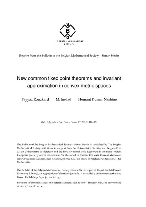 Pdf New Common Fixed Point Theorems And Invariant Approximation In