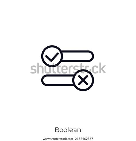 Boolean Icon Outline Style Icon Design Stock Vector Royalty Free